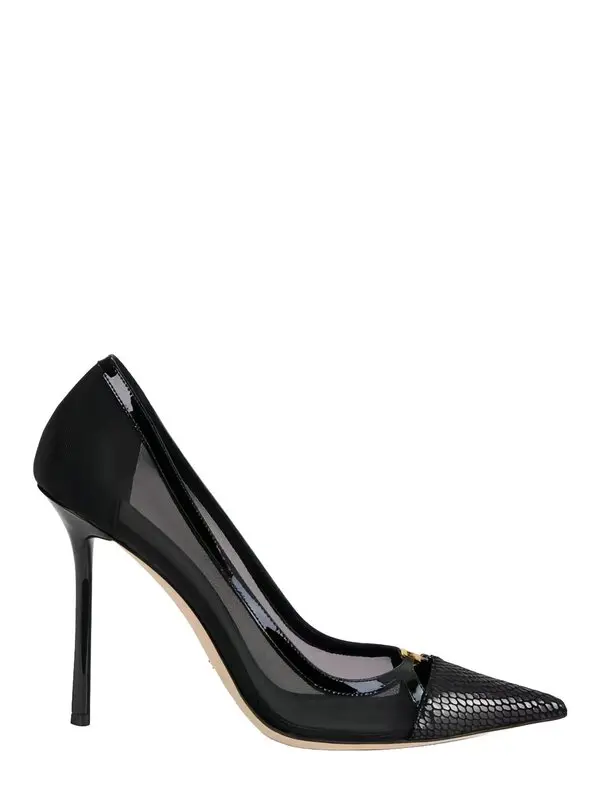 Elisabetta Franchi Leather Heeled Pumps - 110|black